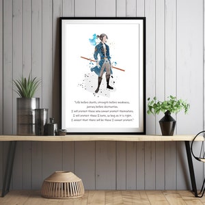 Kaladin and Sylphrena Quote POSTER: Watercolor Wall Art, Stormlight ...
