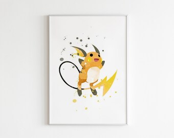 Raichu Wall Art - Etsy