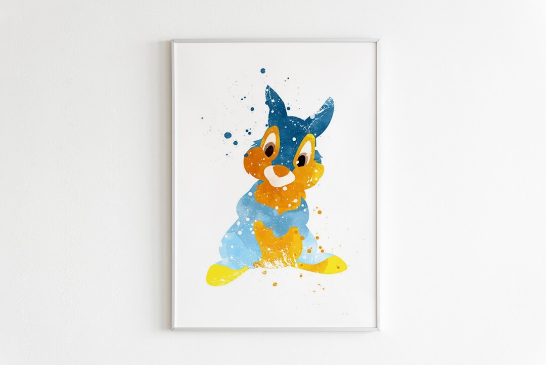 Thumper Bunny II POSTER: Watercolor Wall Art Thumper Bunny - Etsy