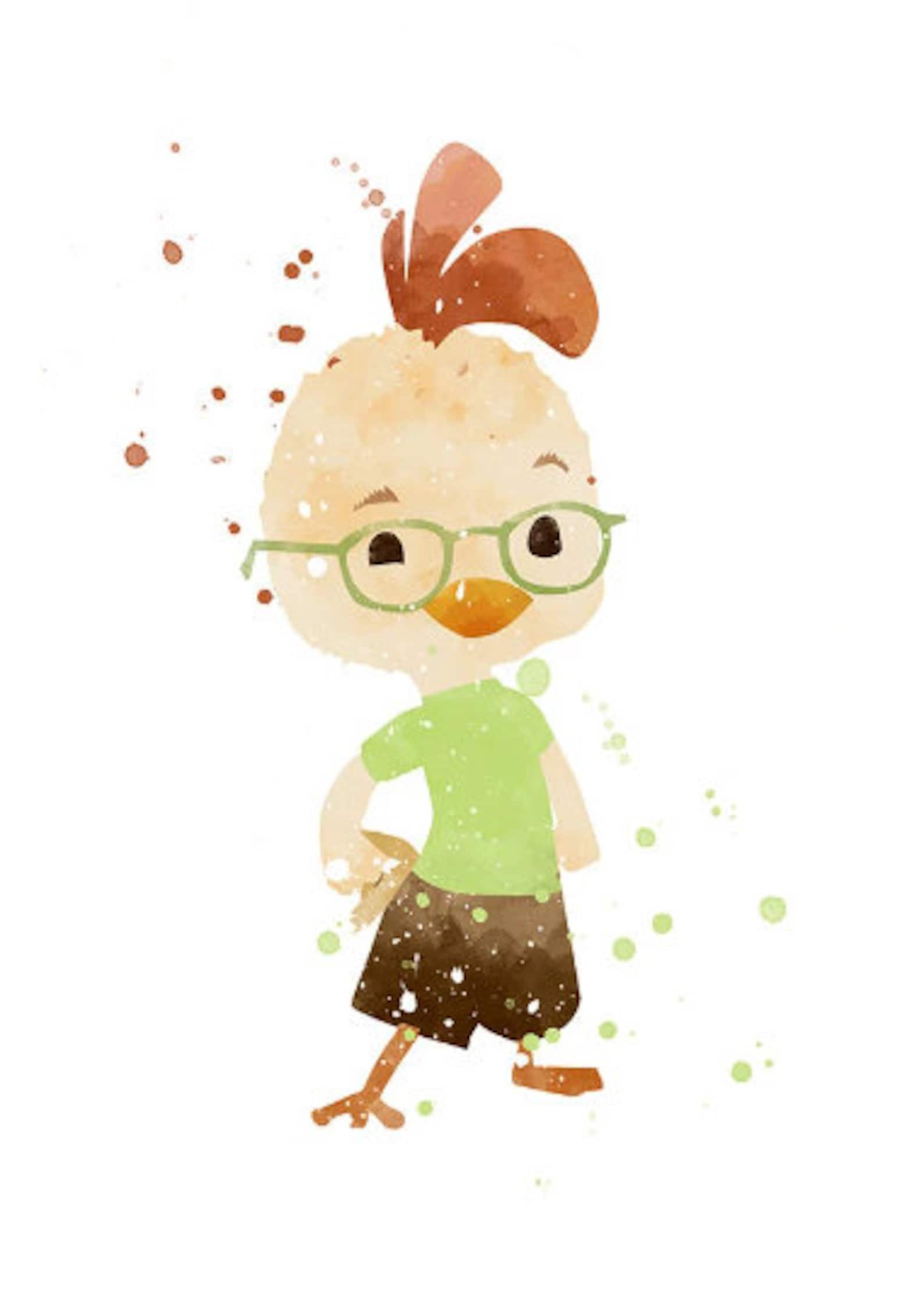 Buy Chicken Little POSTER: Watercolor Wall Art Chicken Little Art ...