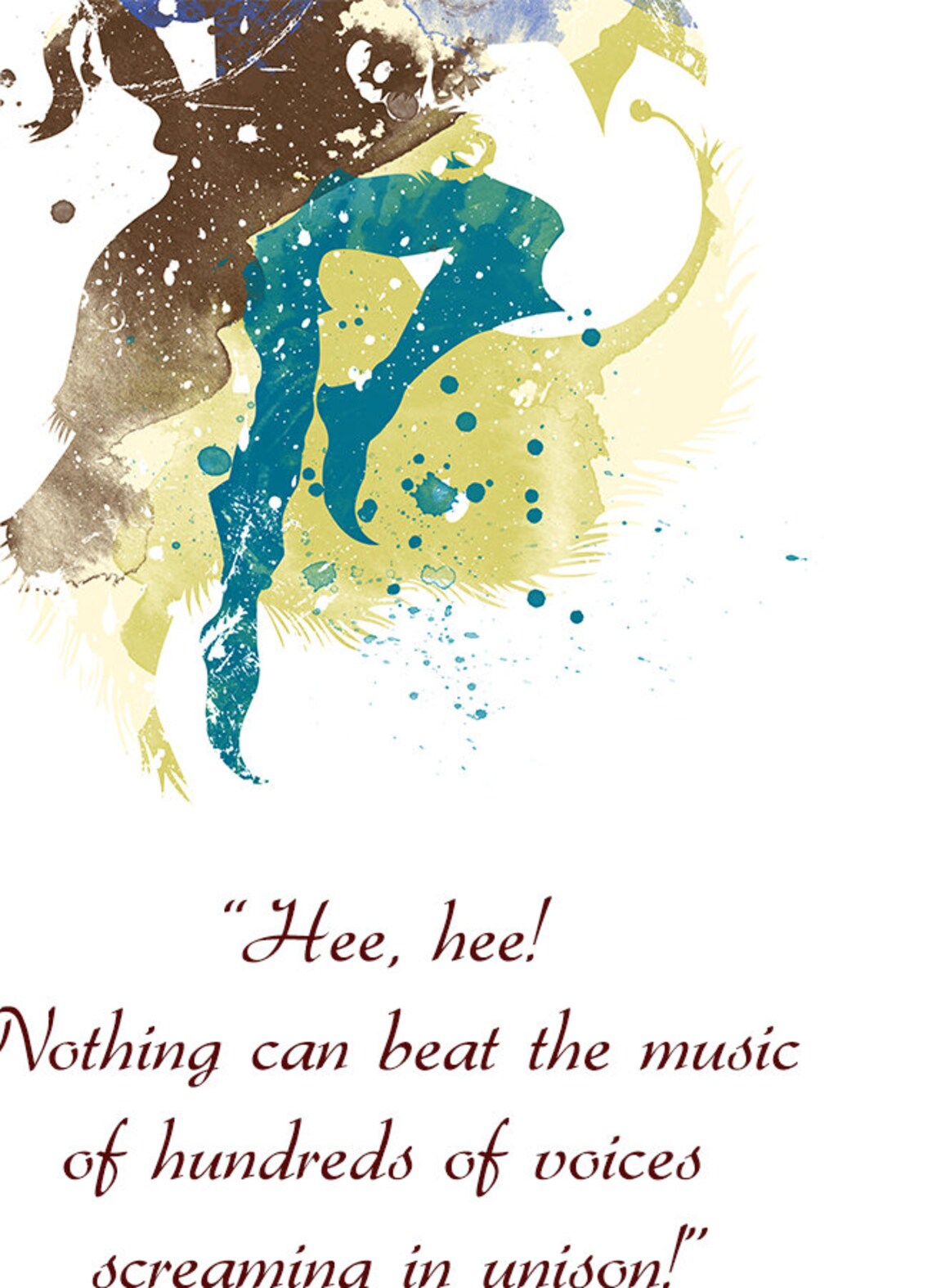 Kefka Palazzo Quote POSTER: Watercolor Wall Art Final Fantasy - Etsy