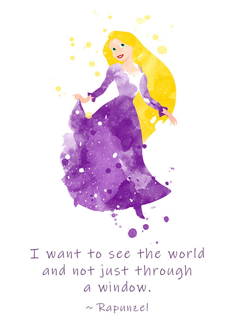 Rapunzel Quote POSTER: Watercolor Wall Art Tangled Art Decor - Etsy