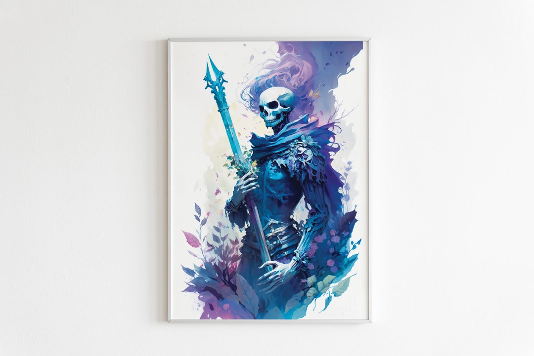 Skeletor II POSTER: Skeletor Watercolor Poster Print on Quality Paper ...