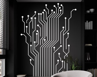Circuit Board Wall Decal. Technology Wall Decal. Office Wall Decal ...