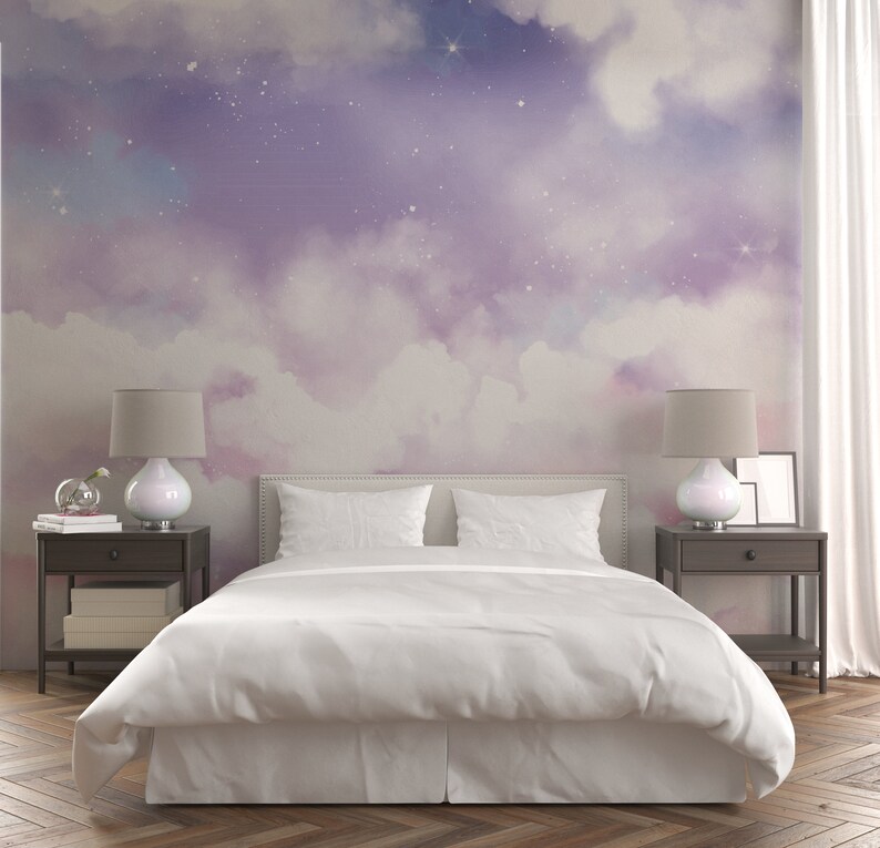 Sky Wall Mural/ Clouds Wall Mural/ Blue Sky Photo Wallpaper/ - Etsy