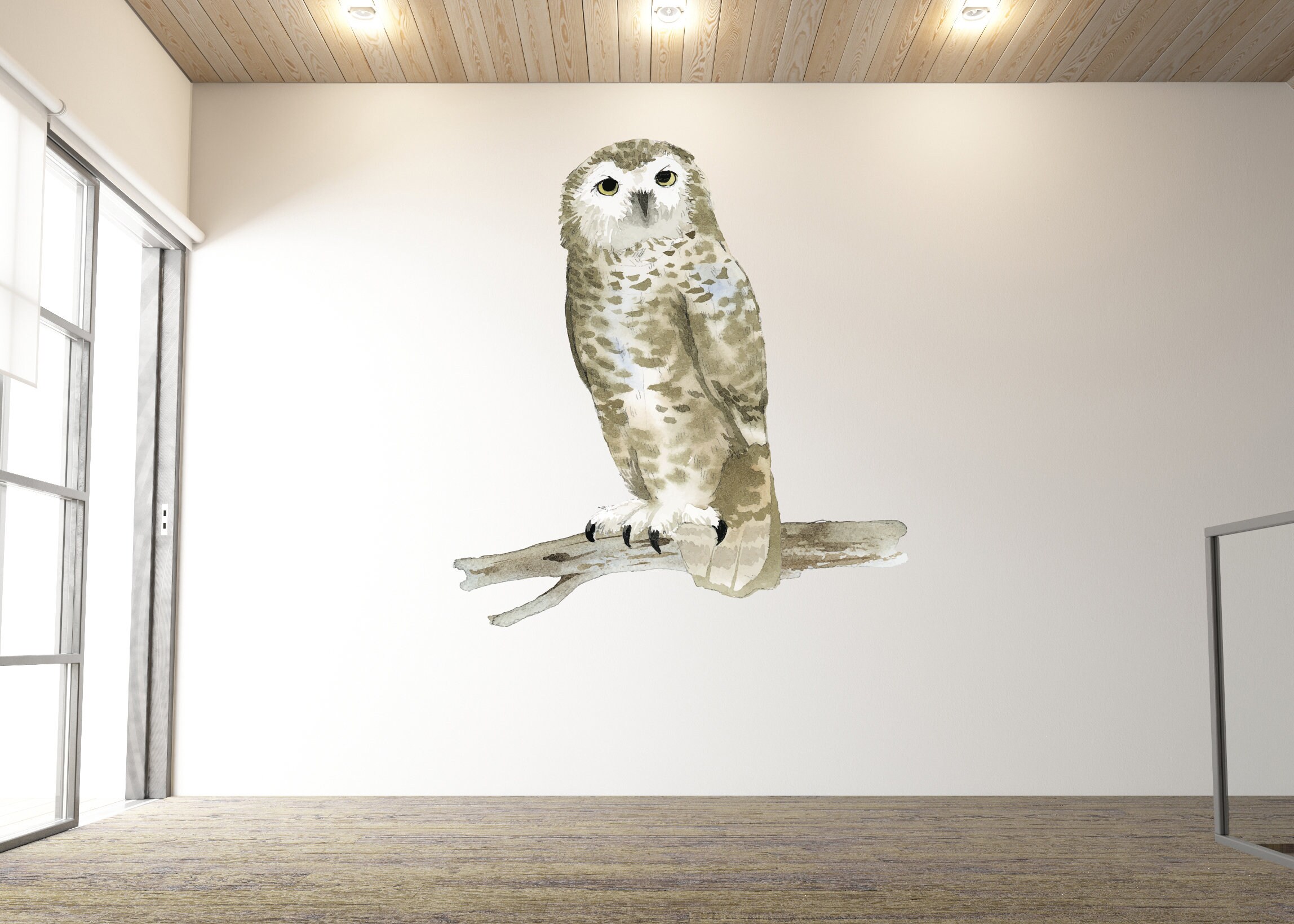 Owl Wall Decal/ Big Owl Wall Decal/ Bird Wall Decal/ Nature - Etsy