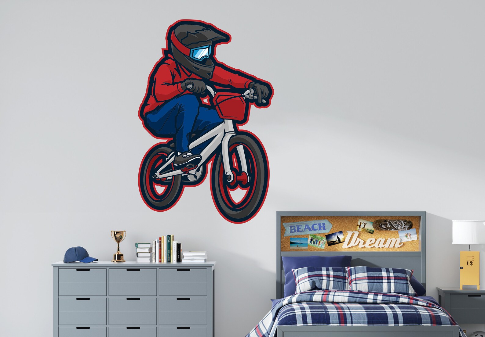 BMX Wall Decal/ BMX Wall Decor/ Mountain Bike Wall Decall/ - Etsy