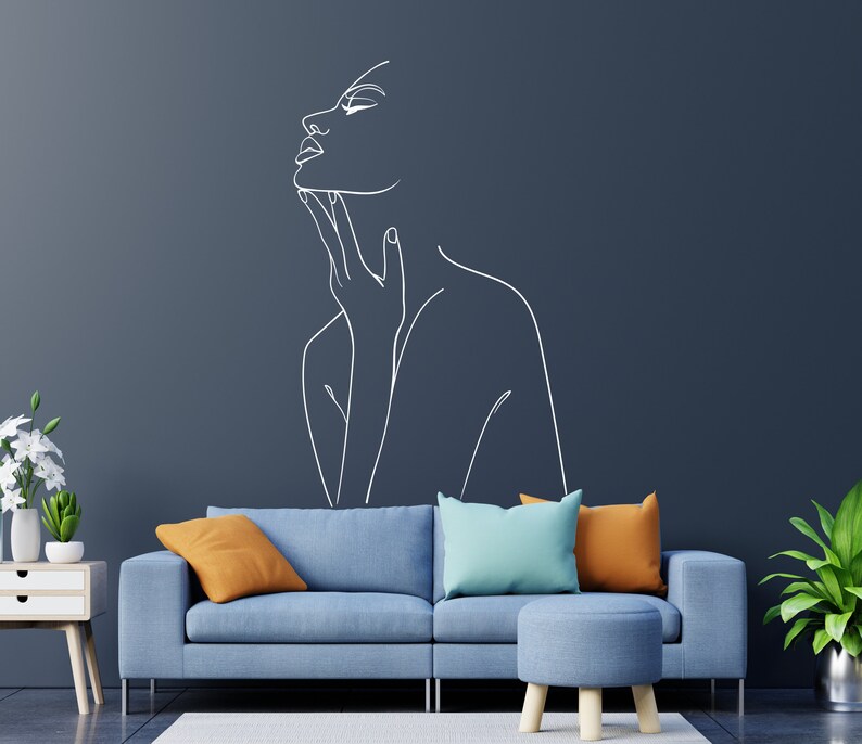 Woman Wall Decal. Abstract Woman Wall Decal. Beautiful Woman | Etsy