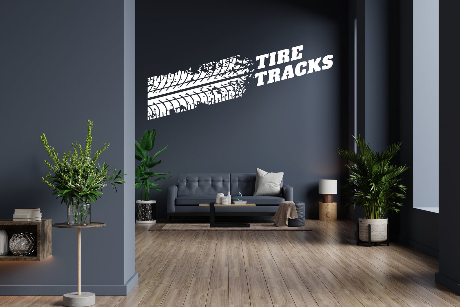 Tire Track Wall Decal/design Interior Home Decor/ Track Decal (K165) - Etsy
