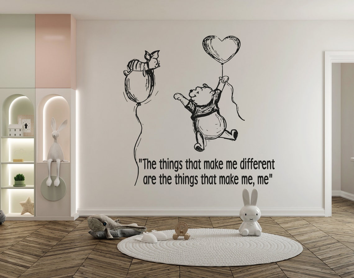 Winnie the Pooh Wall Decal for Kids Bedroom Wall Decor Winnie - Etsy