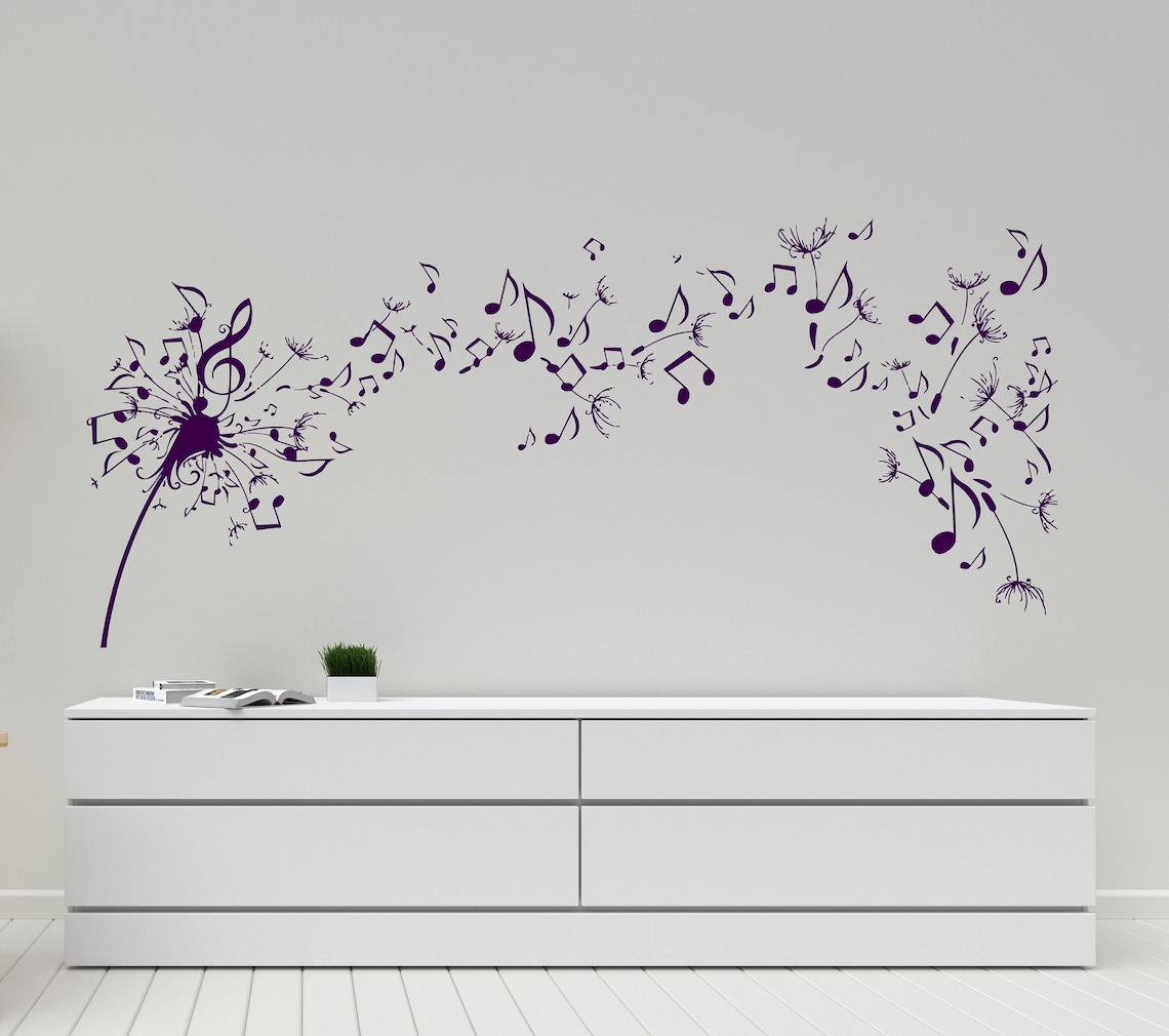 Music Wall Decal Music Notes Wall Sticker Music Wall Decor - Etsy