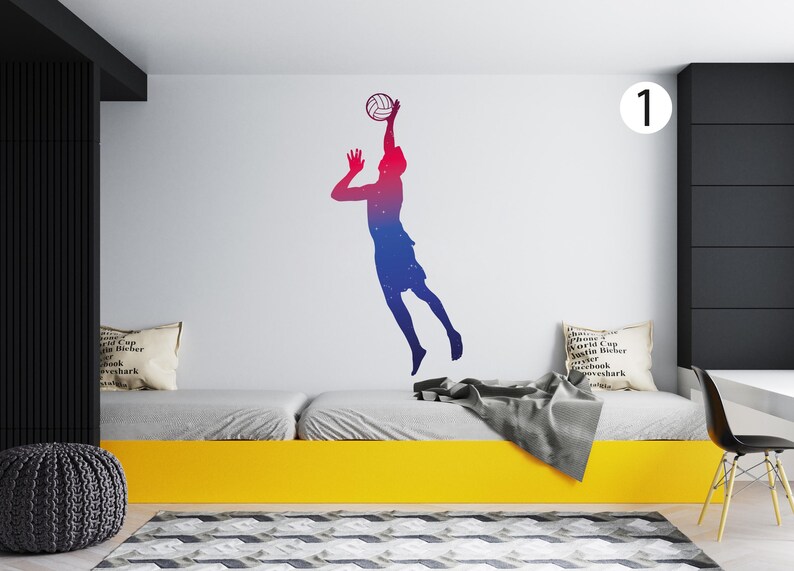 Volleyball Wall Decal/ Volleyball Décor/ Boys Room Decal/ Volleyball ...