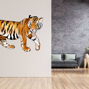 Tiger Wall Decal/ Tiger Wall Sticker/ African Animal Decal/ Animal Wall ...