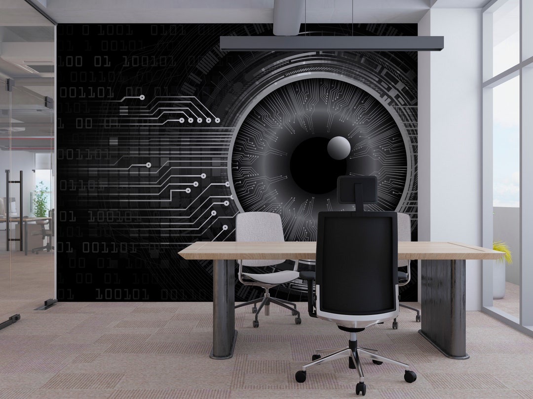 Circuit Board Office Wall Decal/ Gamer Room Decal/ Business Wall Mural ...