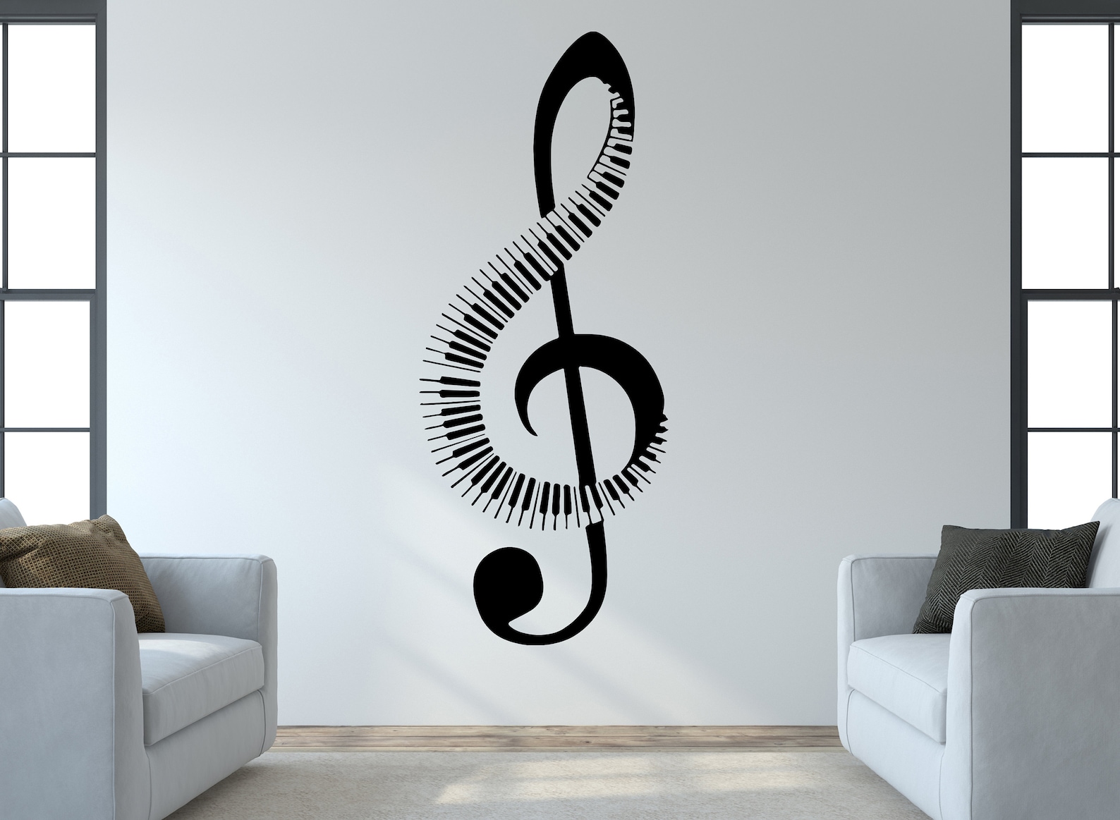 Music Wall Decal Music Notes Wall Sticker Music Wall Decor - Etsy