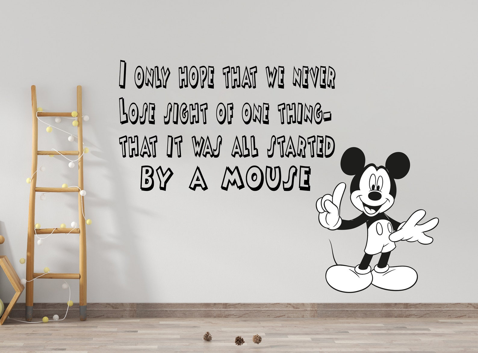 Mickey Mouse Wall Decal Cartoon Wall Decor For Kids Nursery | Etsy