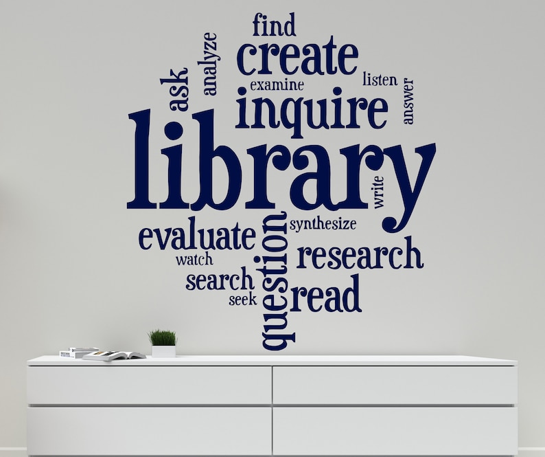 Library Wall Decal/ Classroom Wall Decal/ Reading Wall Decal/ - Etsy