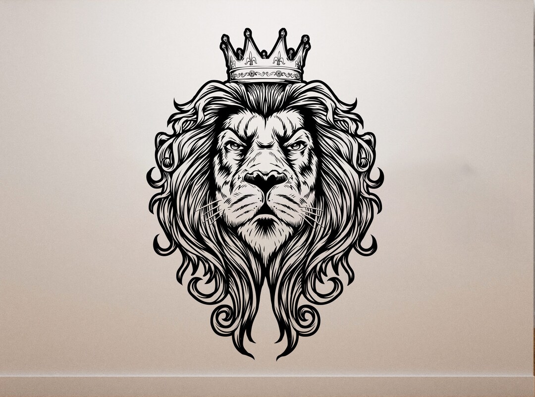 Lion Wall Decal/ Lion Wall Sticker/ Animal Wall Decal (K632) - Etsy