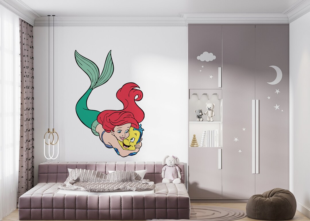 Ariel Wall Decal/ Little Mermaid Wall Decal/ Mermaid Decal Kids Wall ...