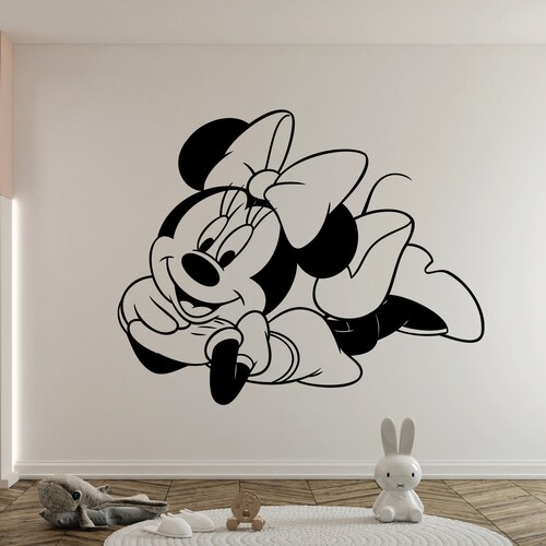 Minnie Mouse Wall Decal Cartoon Wall Decor for Kids Nursery - Etsy