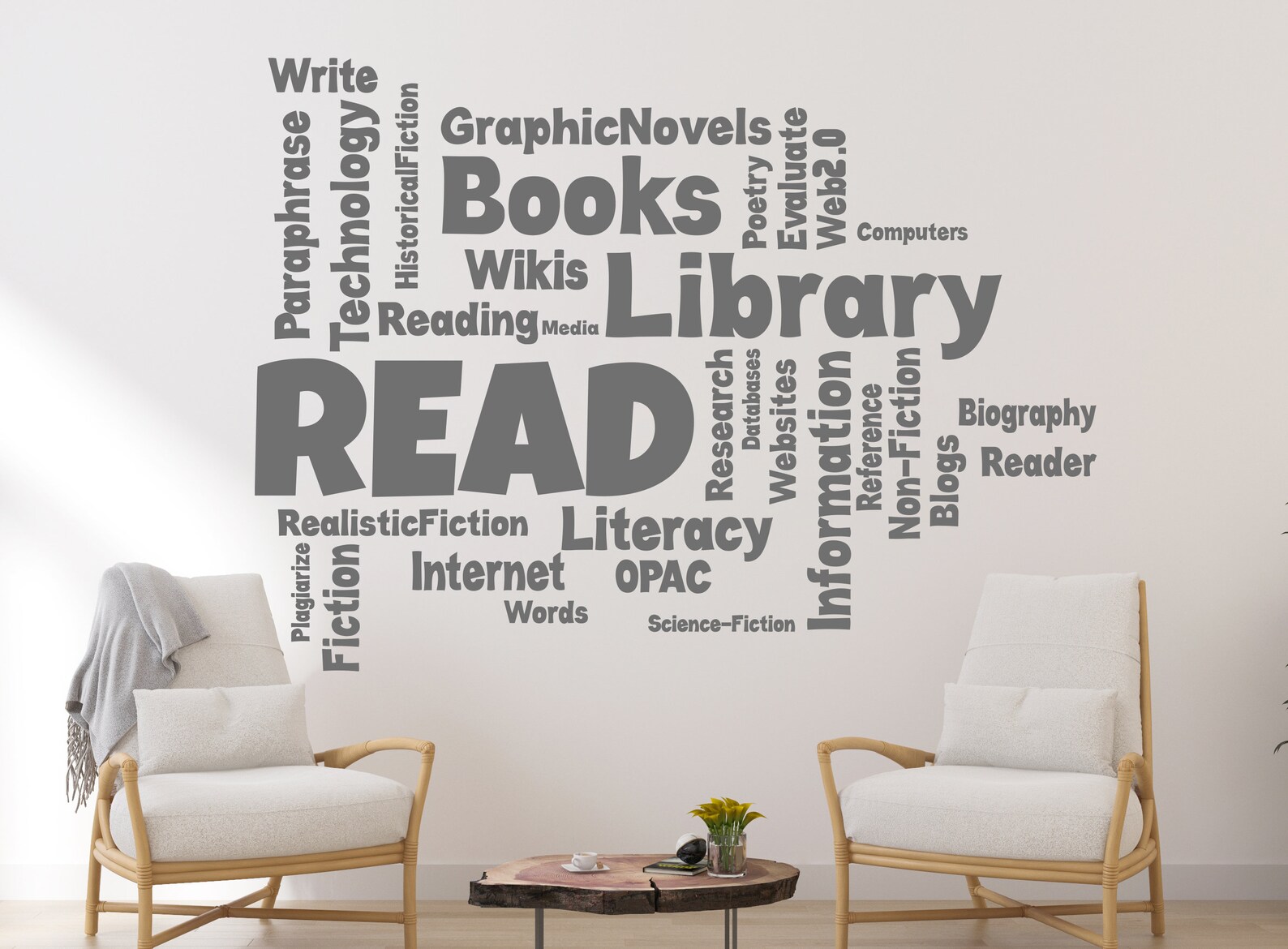 Library Wall Decal/ Classroom Wall Decal/ Reading Wall Decal/ - Etsy