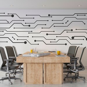Circuit Board Wall Decal. Technology Wall Decal. Office Wall Decal ...