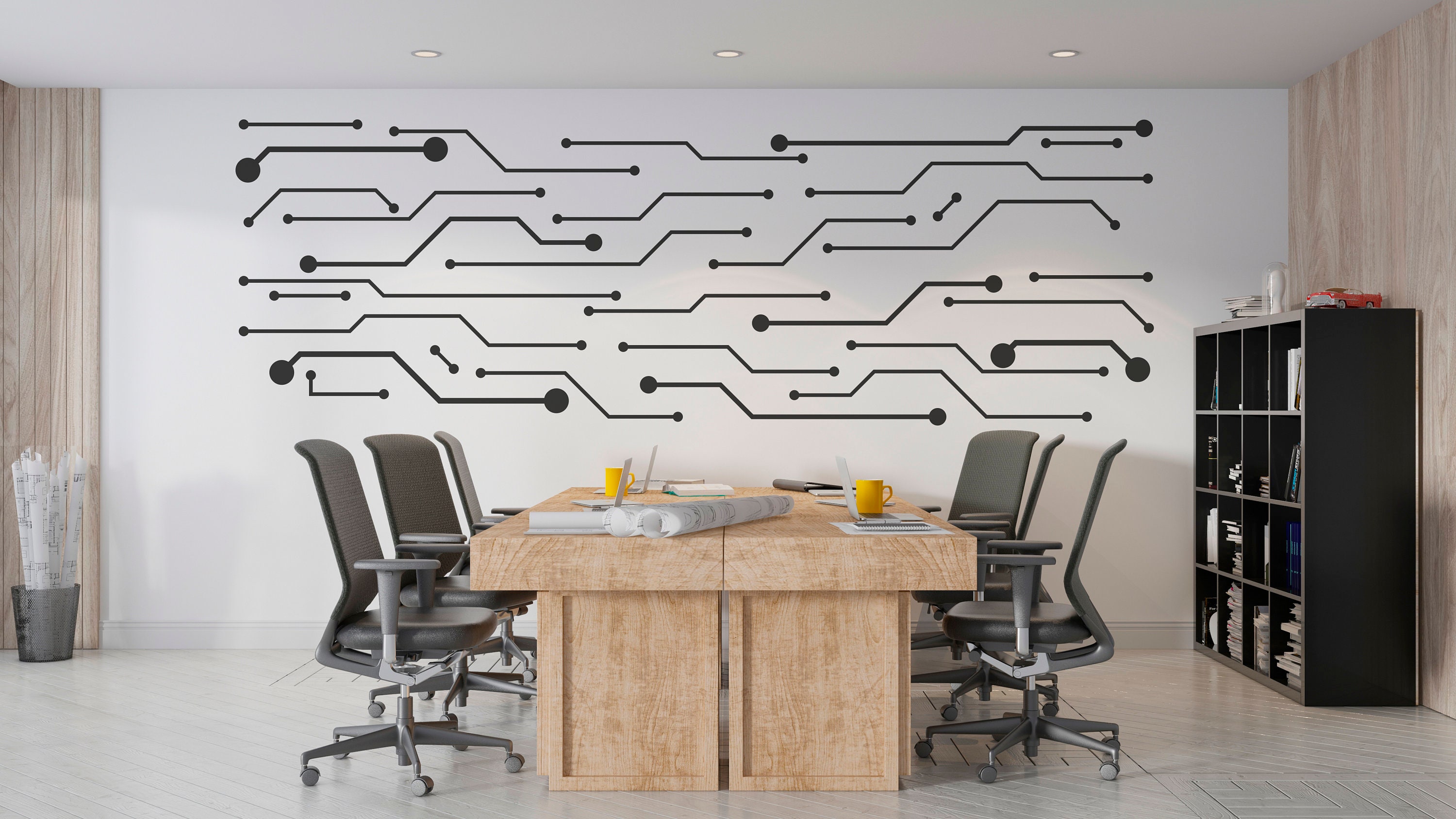 Circuit Board Wall Decal. Technology Wall Decal. Office Wall - Etsy