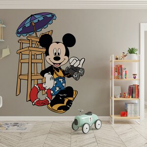 Mickey Mouse Wall Decal Cartoon Wall Decor for Kids Nursery (K1055) - Etsy