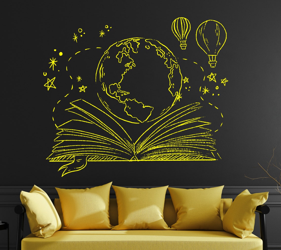 Book Wall Decal/home Interior Decor/ Library Home Interior - Etsy