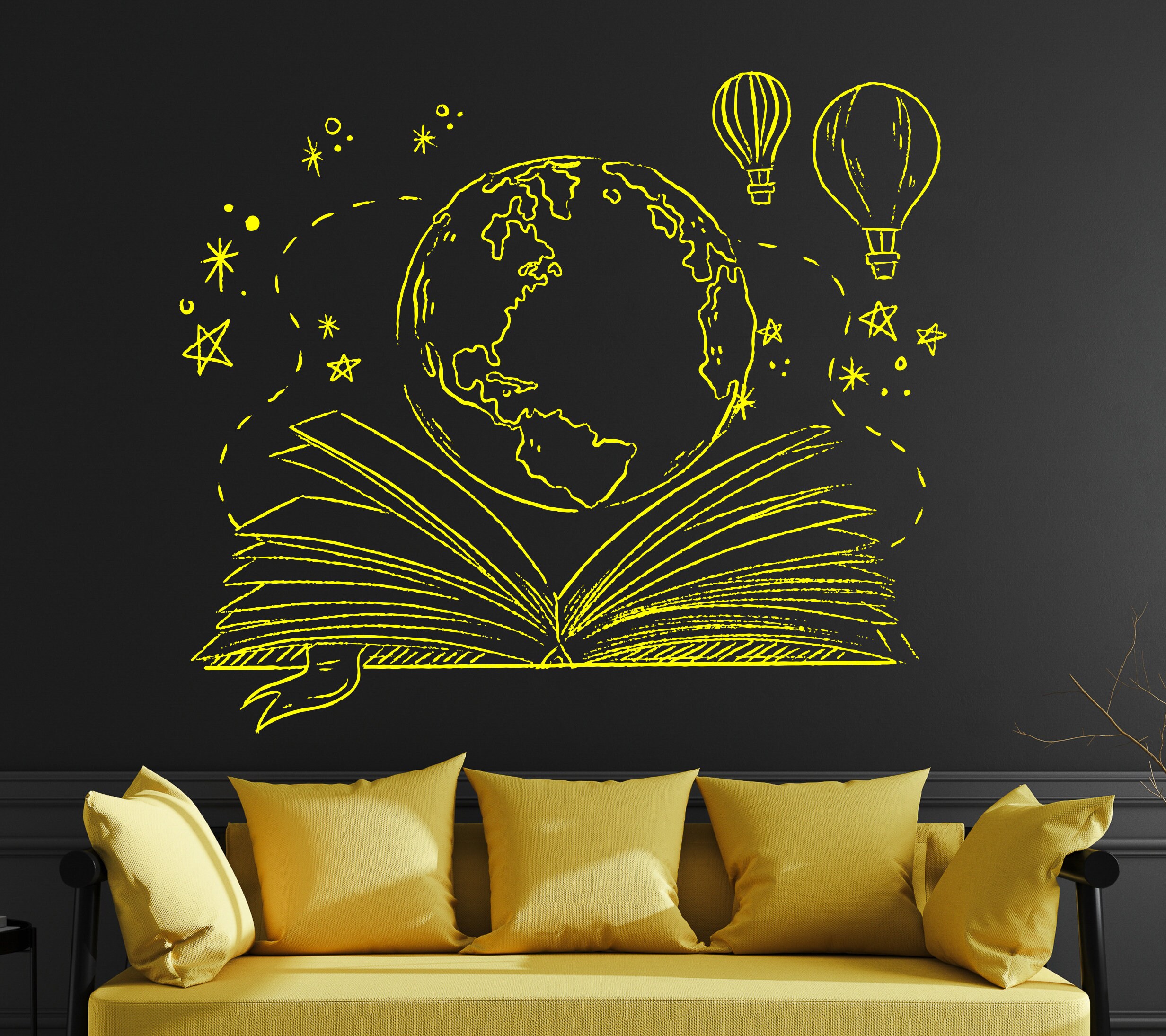 Book Wall Decal/home Interior Decor/ Library Home Interior - Etsy