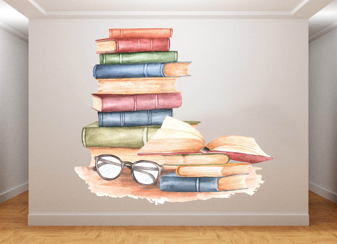 Library Wall Decal/ Classroom Wall Decal/ Book Wall Decal/ - Etsy