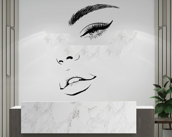 Eyelash Wall Decal for Beauty Salon Lashes Wall Sticker - Etsy