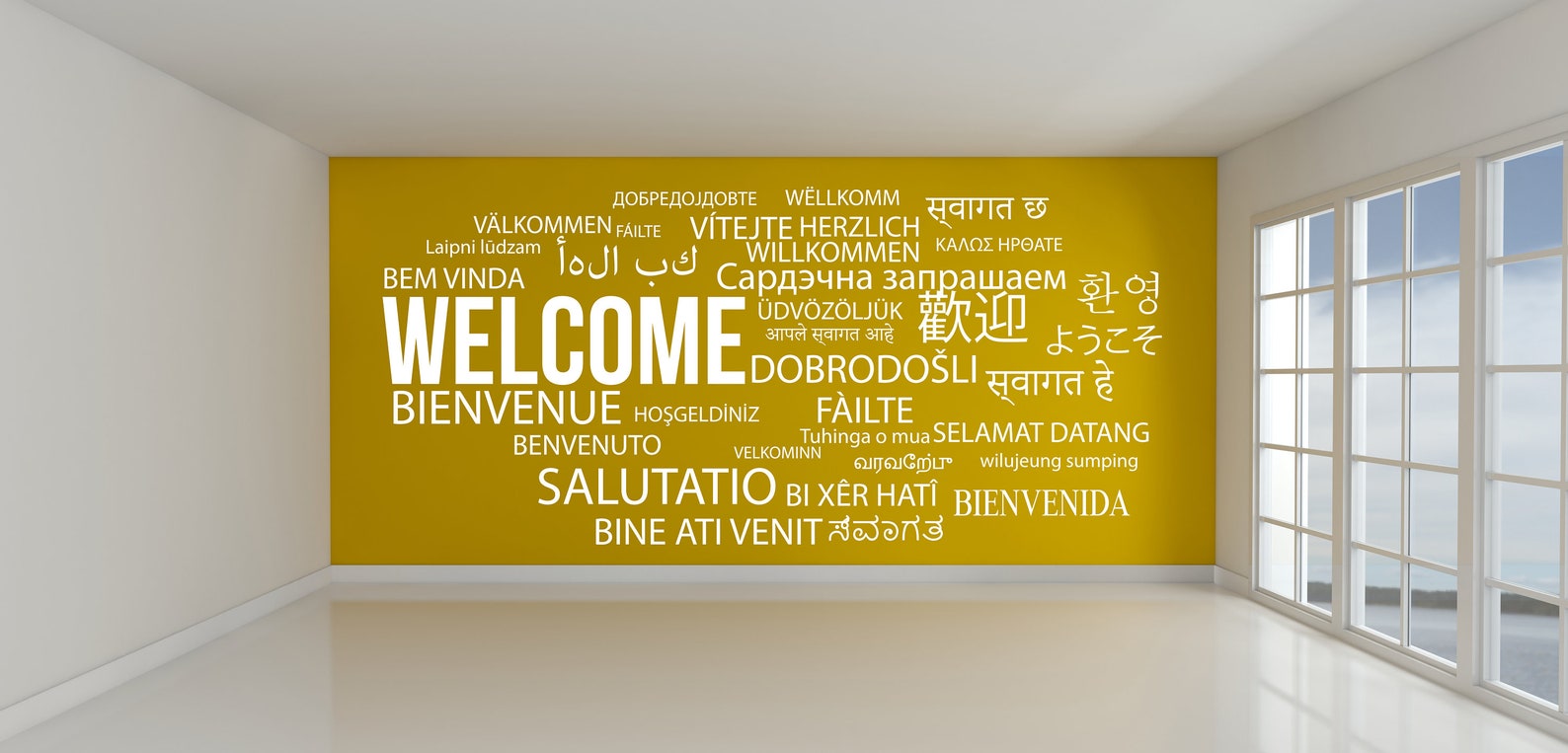 Welcome Wall Decal/ Hello and Welcome Wall Decal/welcome Door | Etsy