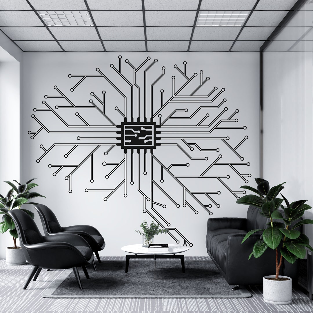 Circuit Board Wall Decal. Technology Wall Decal. Office Wall Decal ...