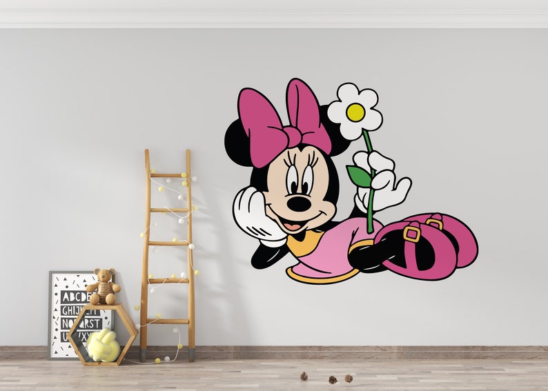 Minnie Mouse Wall Decal Cartoon Wall Decor for Kids Nursery - Etsy