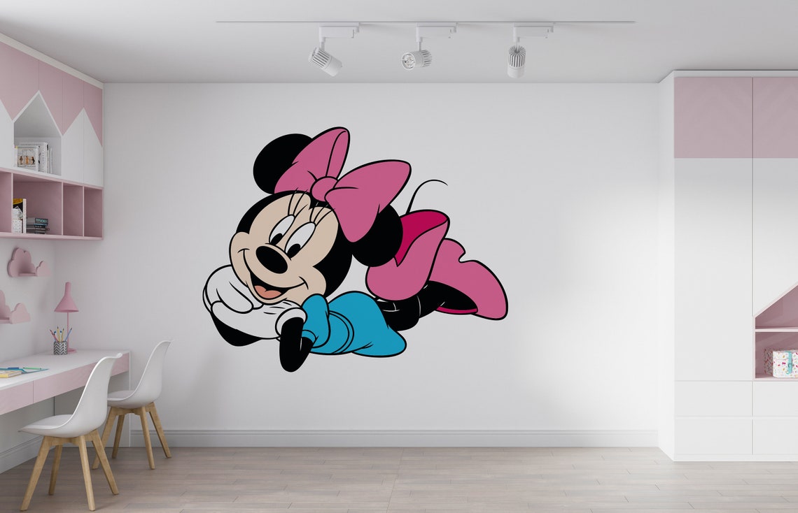 Minnie Mouse Wall Decal Cartoon Wall Decor for Kids Nursery - Etsy