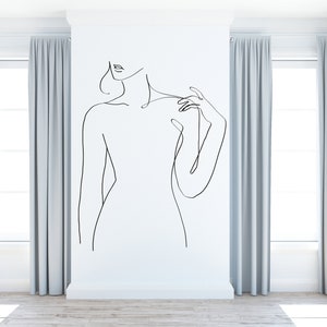 Woman Wall Decal. Abstract Woman Wall Decal. Beautiful Woman - Etsy