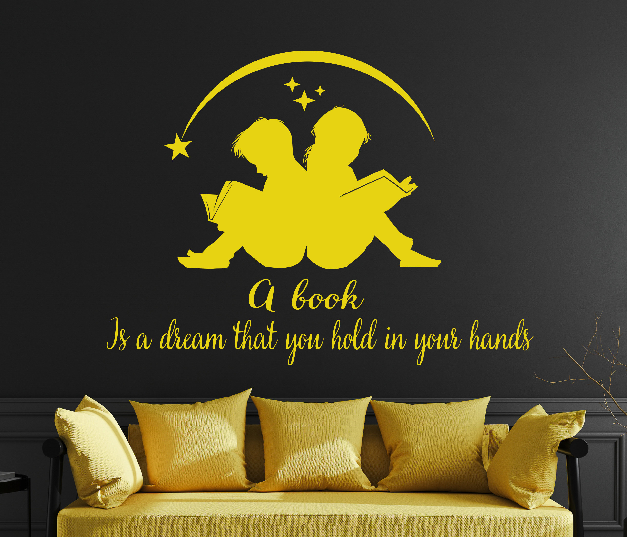 Book Wall Decal/home Interior Decor/ Library Home Interior Decor/ (K187 ...