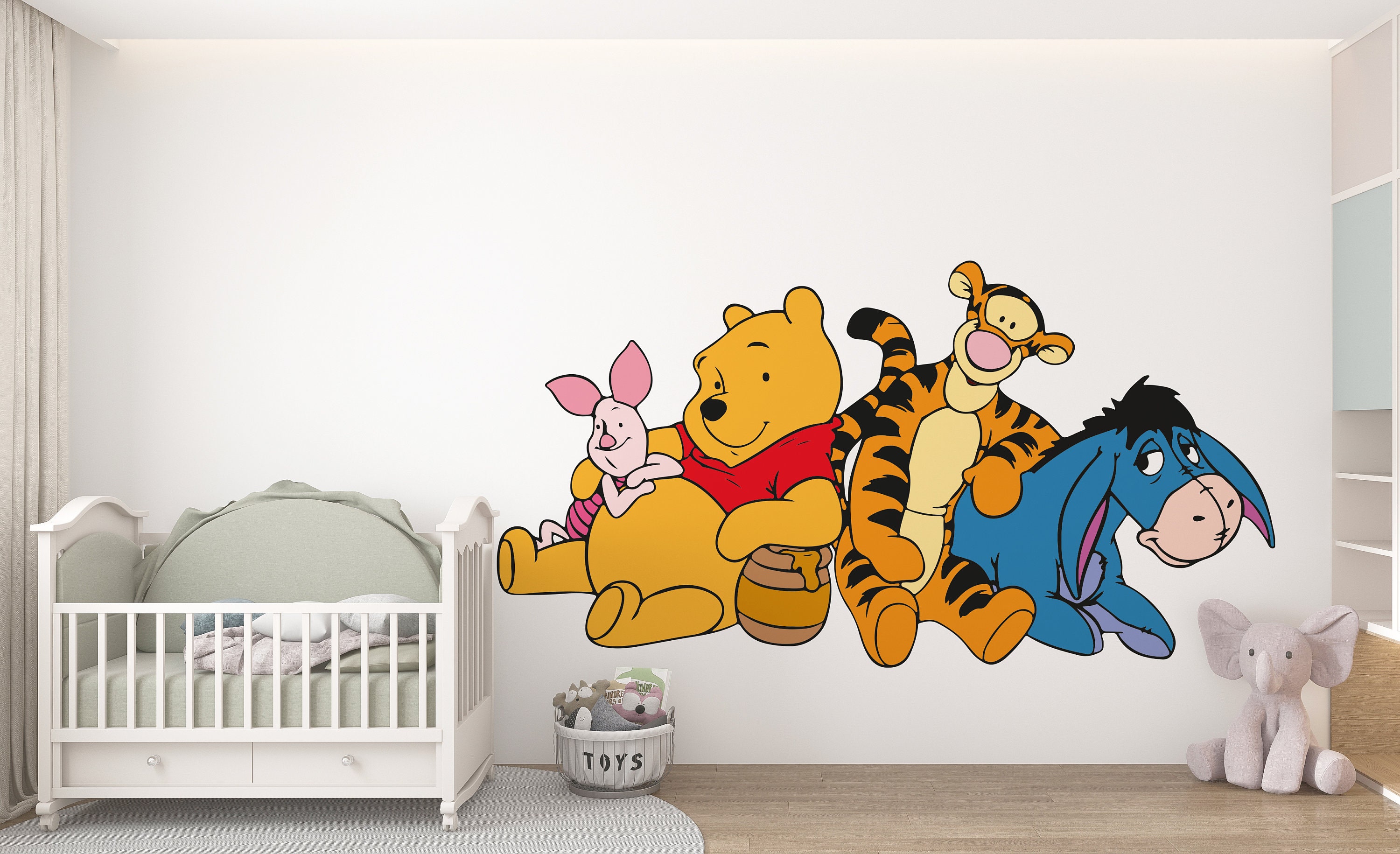 Winnie the Pooh Wall Decal for Kids Bedroom Wall Decor Winnie - Etsy