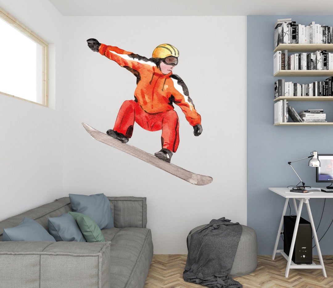 Snowboarder Decal/ Ski Wall Decal/ Skier Wall Decal/ski Jump Decal ...