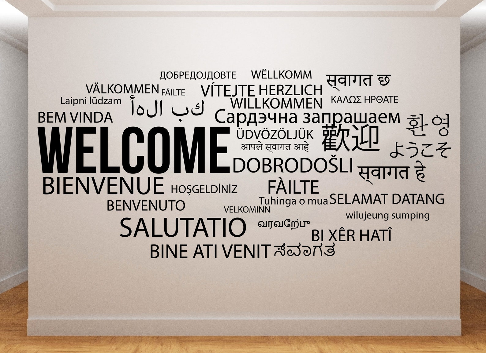 Welcome Wall Decal/ Hello and Welcome Wall Decal/welcome Door - Etsy