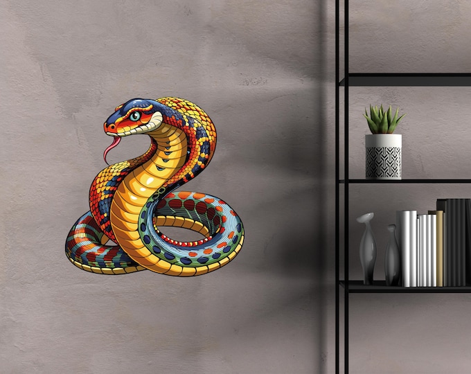 Cobra Snake Wall Decal - Wall Fabric - Vinyl Decal - Removable and ...