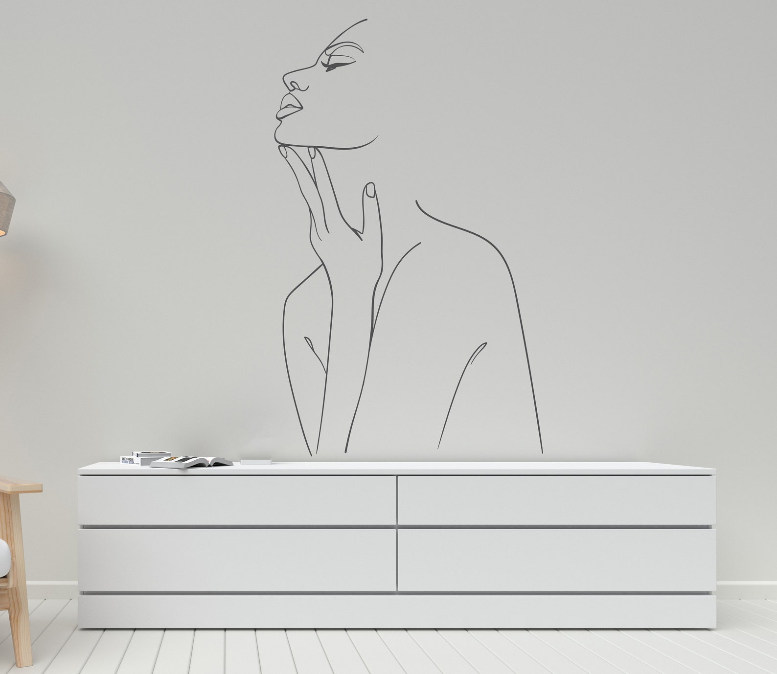 Woman Wall Decal. Abstract Woman Wall Decal. Beautiful Woman Wall Decal ...