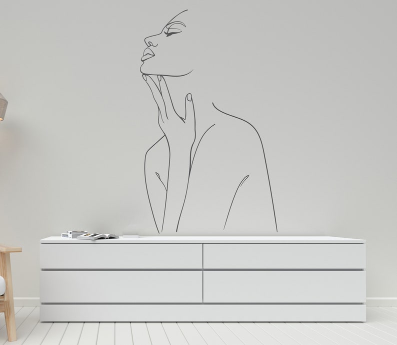 Woman Wall Decal. Abstract Woman Wall Decal. Beautiful Woman Wall Decal ...