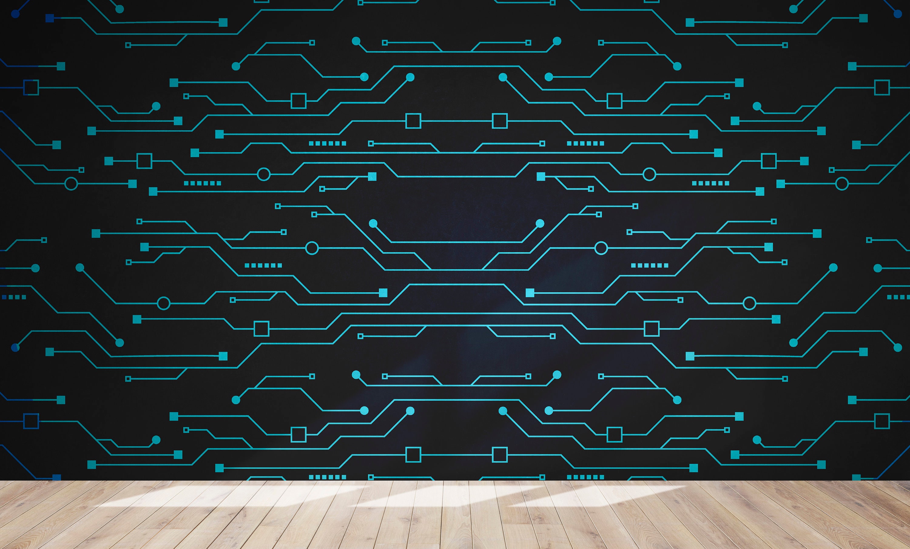 Circuit Board Office Wall Decal/ Gamer Room Decal/ Business Wall Mural ...