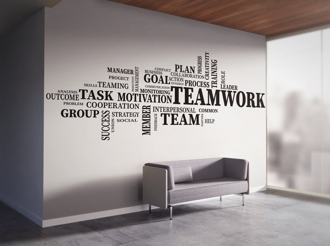 Office Wall Decal/ Business Wall Decal/ Teamwork Wall Decal/ (K1157) - Etsy