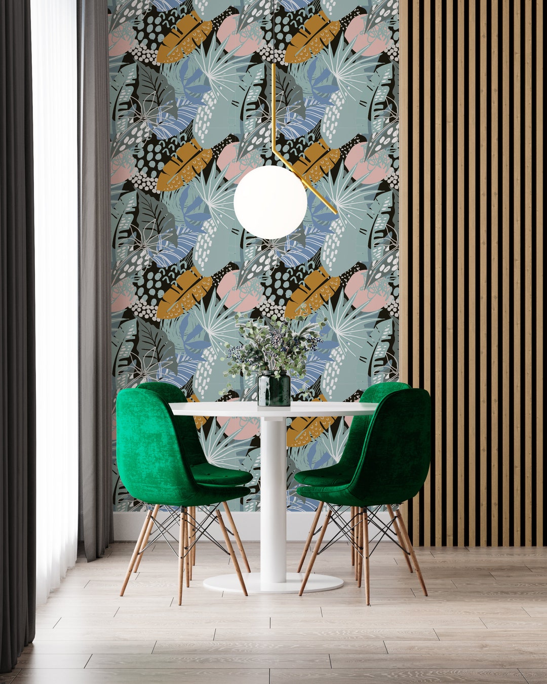 Boho Wallpaper/ Abstract Modern Wallpaper/ Beige Boho Peel and Stick ...