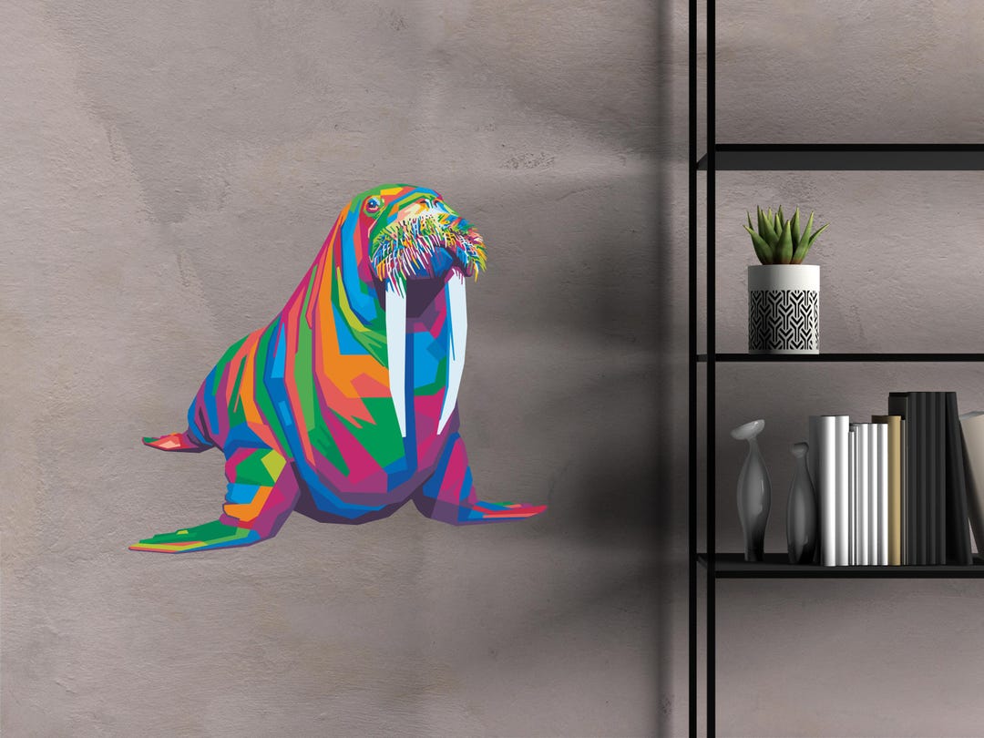 Walrus Wall Decal/ Arctic Sea Animals Wall Decal/ Seal Wall Decal ...
