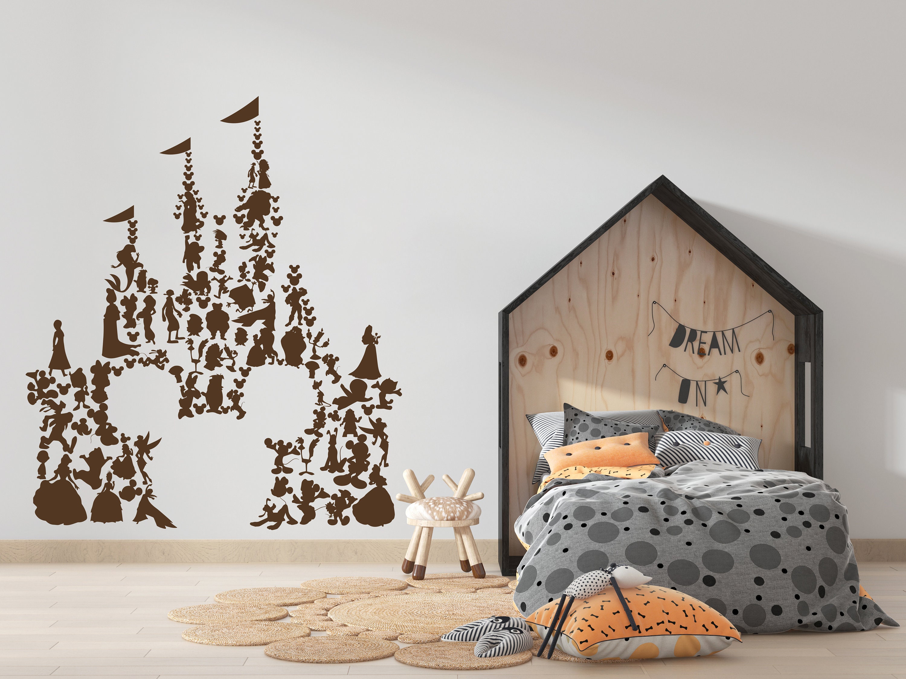 Mickey Mouse Wall Decal Cartoon Wall Decor for Kids Nursery - Etsy