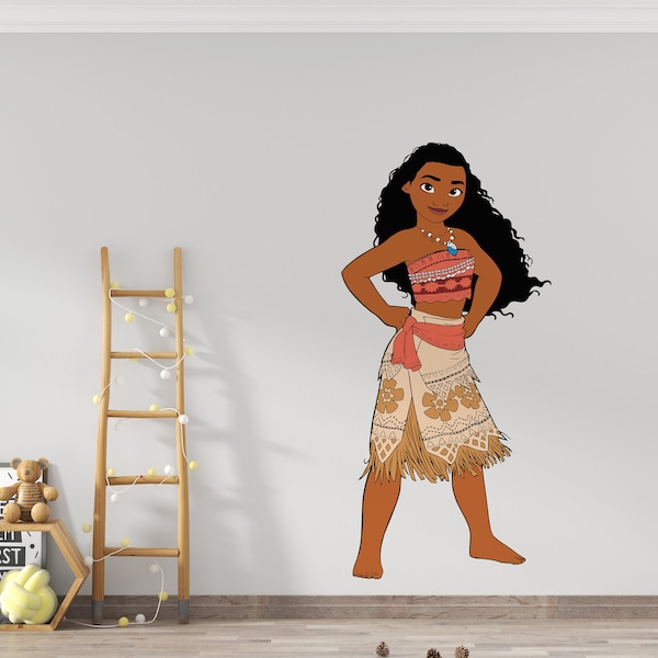 Princess Wall Decal Moana - Etsy